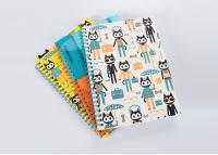 China Matte Finishing Soft Cover Notebook / Journal With Spiral Binding And Cartoon Pattern for sale
