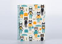 China Matte Finishing Soft Cover Notebook / Journal With Spiral Binding And Cartoon Pattern for sale