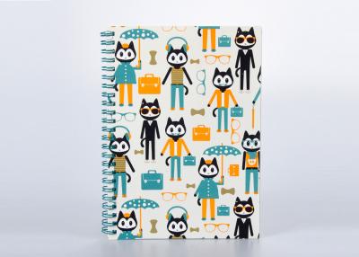 China Matte Finishing Soft Cover Notebook / Journal With Spiral Binding And Cartoon Pattern for sale