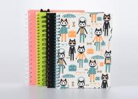 China Matte Finishing Soft Cover Notebook / Journal With Spiral Binding And Cartoon Pattern for sale