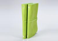 China Elastic Straps Small Multi Subject Notebook , Grass Green Cardboard Cover Notebook for sale