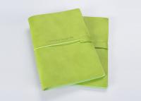 China Elastic Straps Small Multi Subject Notebook , Grass Green Cardboard Cover Notebook for sale