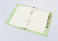 China Elastic Straps Small Multi Subject Notebook , Grass Green Cardboard Cover Notebook for sale