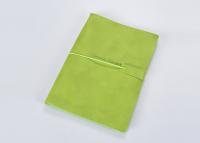 China Elastic Straps Small Multi Subject Notebook , Grass Green Cardboard Cover Notebook for sale