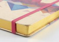 China Gold Edge Kraft Cardboard Hard Cover Notebook Perfect Binding And Pendant for sale