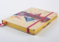 China Gold Edge Kraft Cardboard Hard Cover Notebook Perfect Binding And Pendant for sale