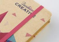 China Gold Edge Kraft Cardboard Hard Cover Notebook Perfect Binding And Pendant for sale