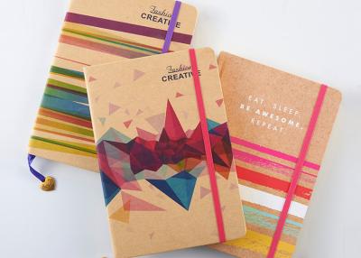 China Gold Edge Kraft Cardboard Hard Cover Notebook Perfect Binding And Pendant for sale