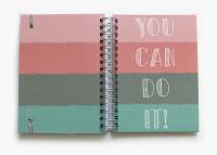 China Elastic Glossy Cardboard Hard Cover Notebook Journal  / Organizer With Spiral Binding for sale