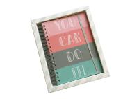 China Elastic Glossy Cardboard Hard Cover Notebook Journal  / Organizer With Spiral Binding for sale