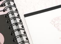 China A5 Plastic Matte Soft Cover Notebook Journal / Diary With Spiral Binding for sale