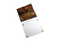 China Innovative Kraft Paper Wall Calendar Gold / Silver Foil With Landscape Pattern for sale