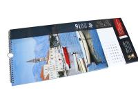 China CPWCD10 Coated Paper Wall Calendars Wire - O Binding With Hang Hook Printing for sale