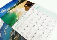 China Spiral Binding Hanging Art Paper Wall Calendars Full Color Printing For Company for sale