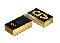 China Luxury Edge Dyeing Business Name Cards Fancy Paper Material For Businessman for sale