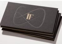 China Paint Gold Foil Cardboard Business Name Cards With Matte Gold Debossed for sale