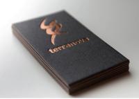 China Paint Gold Foil Cardboard Business Name Cards With Matte Gold Debossed for sale