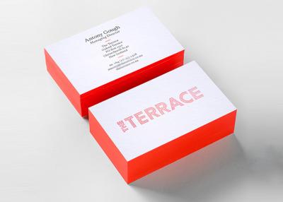 China Elegant Edge Colored Business Name Cards Art Paper For Business And Office for sale
