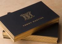 China Luxury Edge Dyeing Business Name Cards Fancy Paper Material For Businessman for sale
