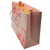China Pantone Matte Printed Paper Bags Embossing Offset 250gram With Twisted Handles for sale