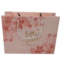 China Pantone Matte Printed Paper Bags Embossing Offset 250gram With Twisted Handles for sale