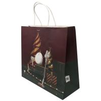 China 50mic CPP Kraft Paper Bags pantone Offset Paper Gift Bags For Grocery for sale