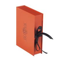 China 120gsm Rigid Gift Packaging Boxes CMYK Pantone With Ribbon Closure for sale
