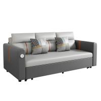China Jieshun Furniture Dual-Purpose Living Room Multi-Functional Foldable Fabric Sofa Bed for sale