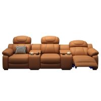 China Pengchengda Private Villa Cabin Audio-Visual Room Movie Watching Electric Home Theater Leather Sofa Combination for sale