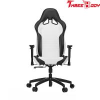 China Commercial Executive Racing Office Chair Black And Gray And Orange Sturdy Metal Frame for sale
