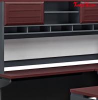 China Space Saving Modern Office Furniture Pro Linea U Corner Computer Desk With Hutch for sale
