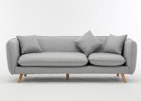 China Light Gray Contemporary Bedroom Furniture Living Room Luxury Fabric Sofas for sale