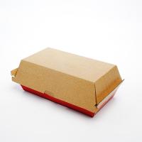 China Wholesale Customized Printing logo Eco-friendly Biodegradable Disposable Fast Food Long Burger Packaging Box for sale