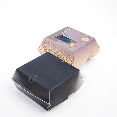 China Low Price Customized Printing logo Eco-friendly Biodegradable Disposable Fast Food Burger Box for sale