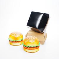China Low Price Customized Printing logo Eco-friendly Biodegradable Disposable Fast Food Burger Box for sale