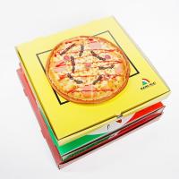 China Custom Design Various Size Eco Friendly Black Pizza Box Kraft Corrugated Paper Packaging Bulk Slice Pizza Box for sale