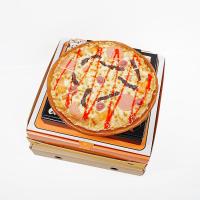 China Custom Design Various Size Eco Friendly Black Pizza Box Kraft Corrugated Paper Packaging Bulk Slice Pizza Box for sale