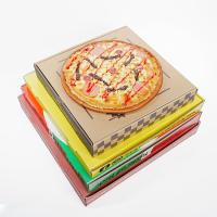 China Custom Design Various Size Eco Friendly Black Pizza Box Kraft Corrugated Paper Packaging Bulk Slice Pizza Box for sale