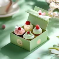 China Wholesale Custom logo Baking Box Cookies Waffles Paper Cupcakes Custom Donut Boxes Cake Gift Boxes for sale