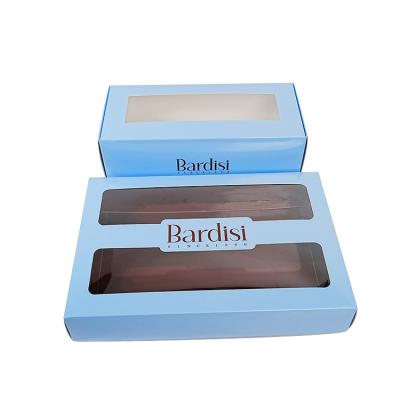 China High Quality Custom Printed logo Baking Cupcake Gift Box with Transparent Window for sale