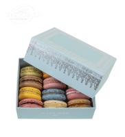 China Free Design Custom Logo of high-end food grade macaron chocolate  paper packaging box macaron cake gift box for sale