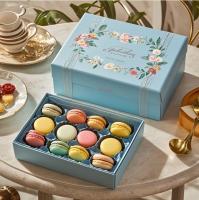 China Luxury factory custom logo foldable cardboard magnetic macaron donut paper packaging box macaron gift box for sale
