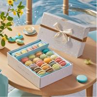 China Free design custom logo macaron cookies candy cardboard paper packaging box luxurious custom macaron gift box for sale