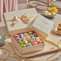 China Free design custom logo macaron cookies candy cardboard paper packaging box luxurious custom macaron gift box for sale