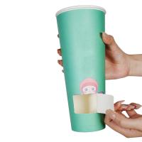 China Low Price Custom Printing Surprise Blind Box Coffee Milk Tea Paper Cup with Large Capacity and Compartment for sale