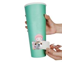 China Low Price Custom Printing Surprise Blind Box Coffee Milk Tea Paper Cup with Large Capacity and Compartment for sale