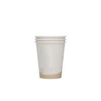 China Customized logo Eco-friendly 100% Biodegradable Food Grade Bamboo Pulp Water-based Coating Coffee Milk Paper Cup with Lid for sale