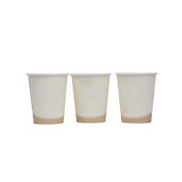 China Customized logo Eco-friendly 100% Biodegradable Food Grade Bamboo Pulp Water-based Coating Coffee Milk Paper Cup with Lid for sale