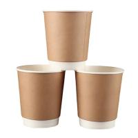 China Wholesale Customized logo Food Grade Eco-friendly Pulp Non Plastic Water-based Coating Hot Drinks Coffee Milk Paper Cups for sale