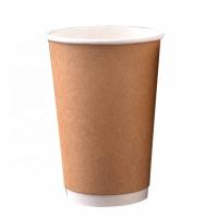 China Wholesale Customized logo Food Grade Eco-friendly Pulp Non Plastic Water-based Coating Hot Drinks Coffee Milk Paper Cups for sale